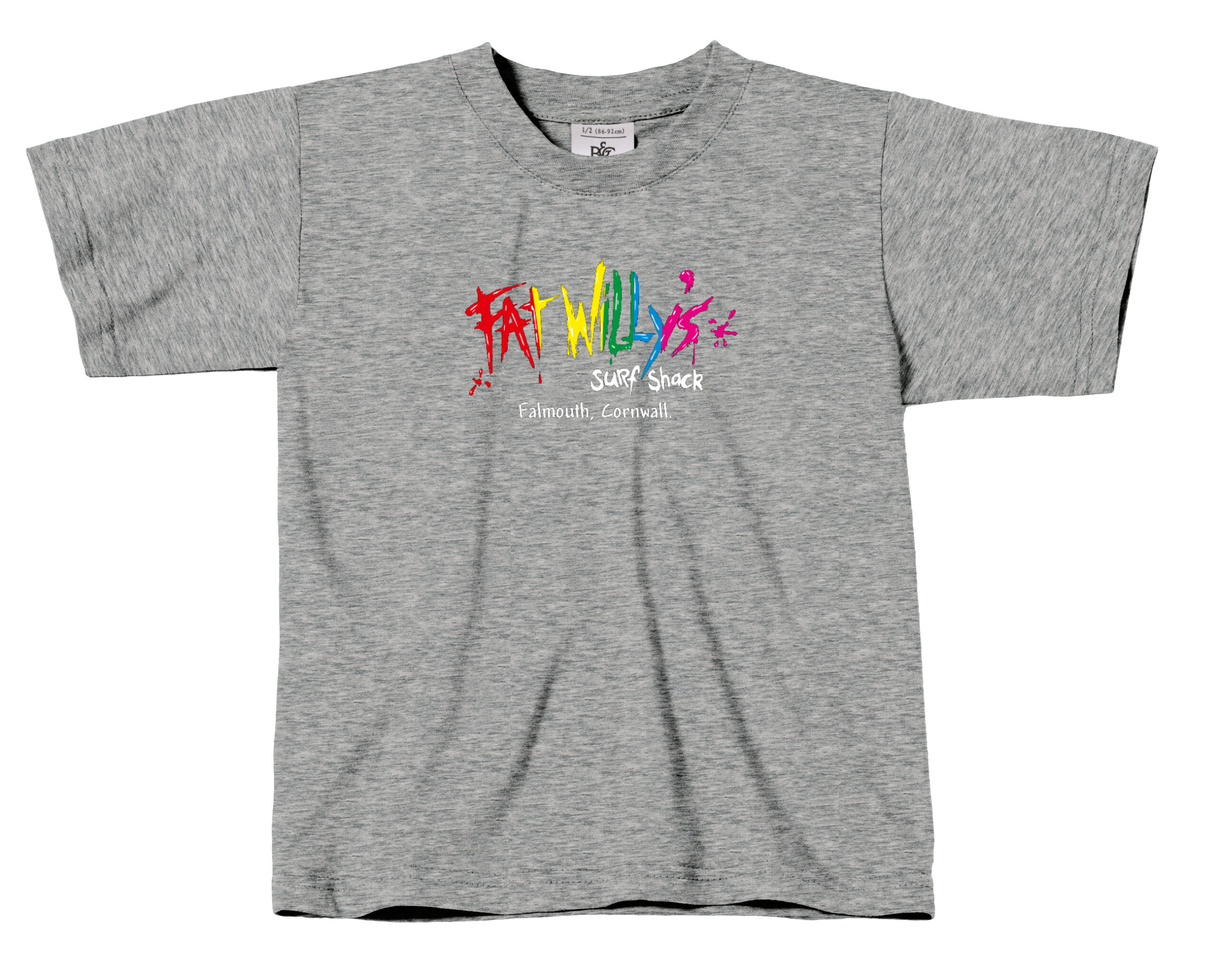 Kids Grey T-Shirt - Fat Willy's - Fat Willy's Cornwall: Cornish surf ...