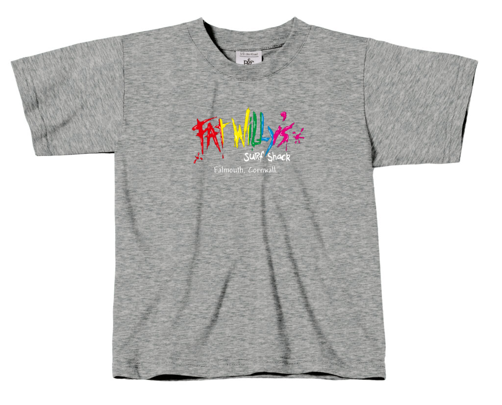 Kids Grey T-Shirt - Fat Willy's - Fat Willy's Cornwall: Cornish surf ...